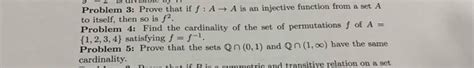 Solved Problem 3 Prove That If Fa→a Is An Injective