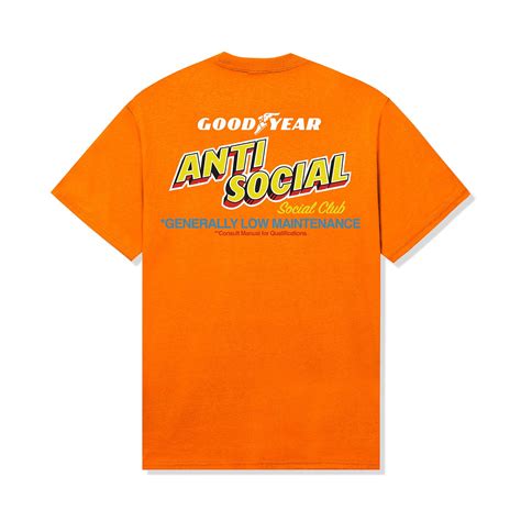 Assc X Goodyear Generally Low Maintenance Tee Saftey Orange Anti
