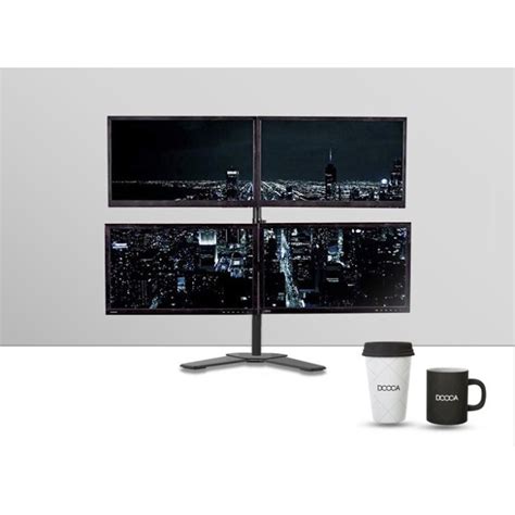Jual Bracket Computer Monitor Lcd 14 27 Inch Quad 4 Arms Desk Stand