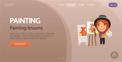Premium Vector Painting Website Template