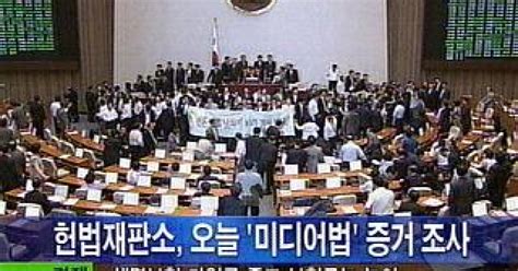 헌법재판소 오늘 미디어법 증거 조사