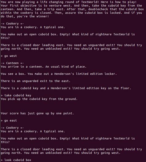 An Example Game Generated By Textworld To Illustrate The Command