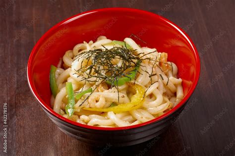 Hot Udon Noodles With Shrim Stock Photo Adobe Stock