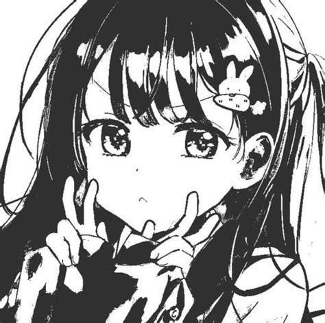 Aesthetic Black And White Anime Pfps Black And White Anime Girl