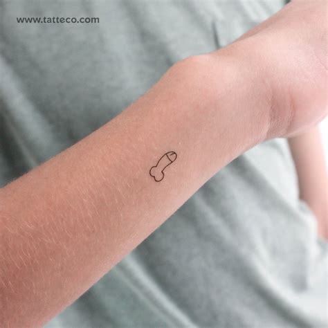 Tiny Penis Temporary Tattoo Set Of 3 Tatteco