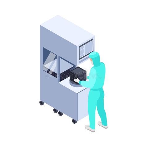 Semiconductor Production Procedure Composition Stock Vector