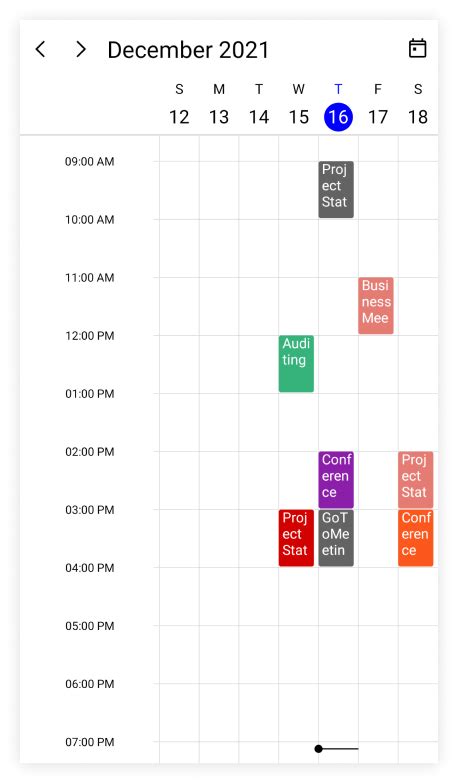 day and week views in maui scheduler control syncfusion®