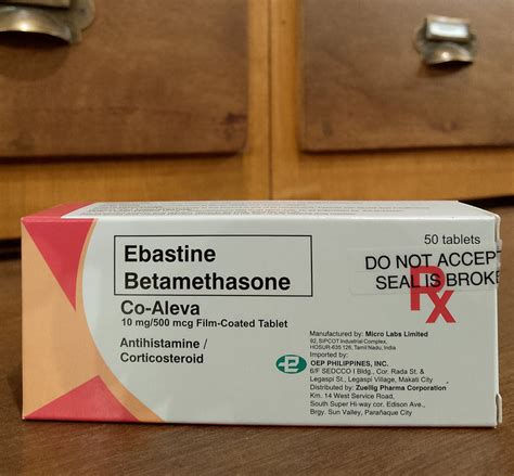 Ebastine Betamethasone Co Aleva 10mg 500mcg Film Coated Tablet