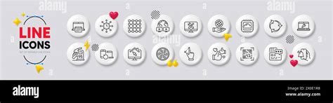 Like Touchscreen Gesture And Cable Section Line Icons For Web App