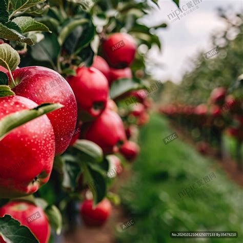 Ai创作图果园果实累苹果树 苹果树挂满红苹果 苹果树叶硕果累累 丰收的果园歪嘴苹果 苹果反光膜农业科技 果园苹果背景素材 水果树上苹果 果子苹果树 水果种植苹果种植 果园苹果树挂枝头树枝 丰收