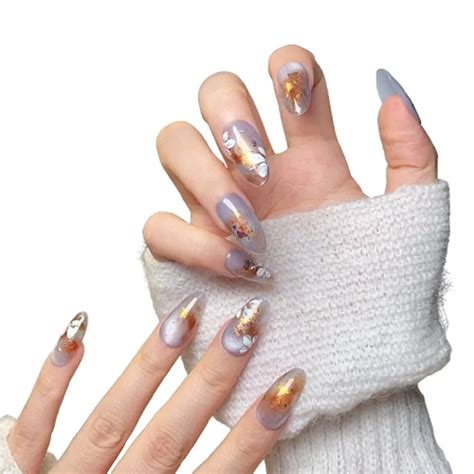 Exquisite Handcrafted Artificial Nails Detailed Floral And Cats Eyes
