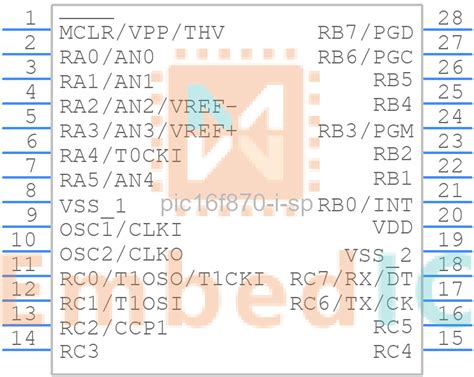 Pic16f870 Isp Microchip 8bit Mcu Embedic