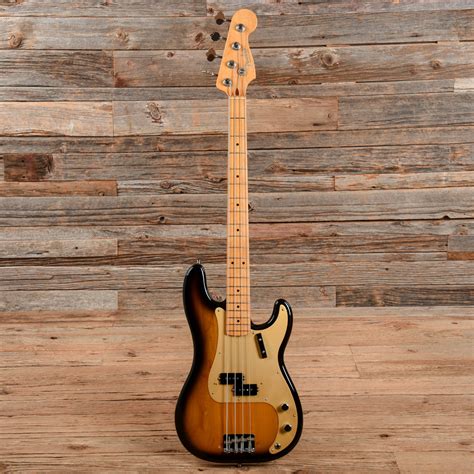 Fender American Vintage 57 Precision Bass Sunburst Chicago Music