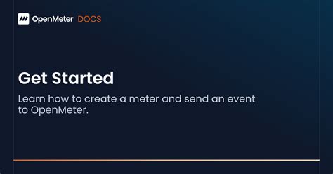 Get Started Openmeter