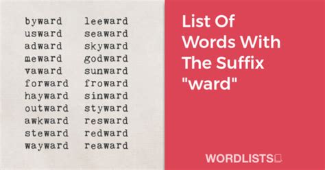 List Of Words With The Suffix Wise