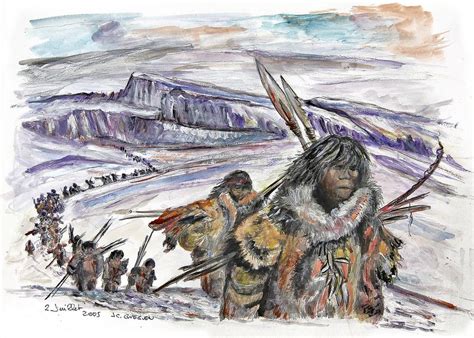 Crossing Of The Bering See Gouache Bering Strait American Indian
