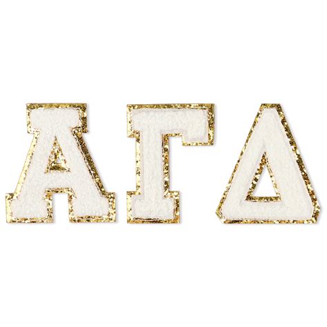 Alpha Gamma Delta Chenille Stickers Agd Greek Letter Stickers