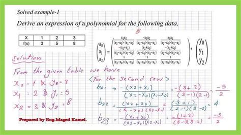 B Solved Problems For Quadratic Interpolation