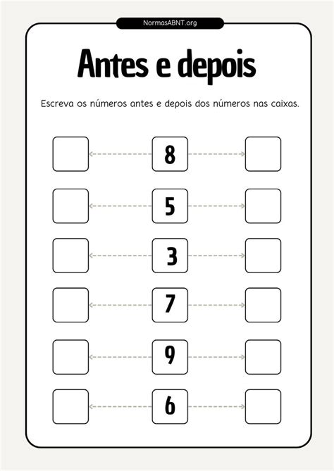 Atividade De Matemática Para 1º Ano Ef Antes E Depois Atividades De