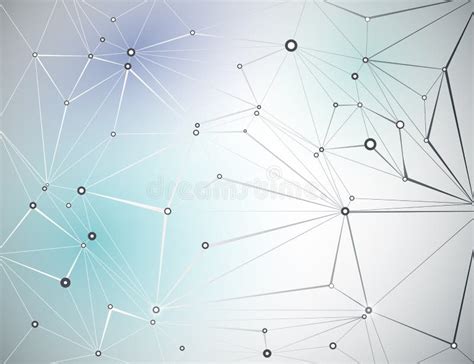 Abstract Molecule Structure On Light Gray Color Background Stock Vector Illustration Of