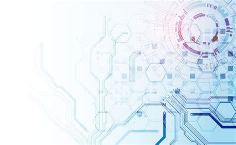 Cpu Concept Circuit Board Technology Abstract Vector Image