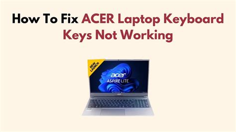 How To Fix Acer Laptop Keyboard Keys Not Working Youtube
