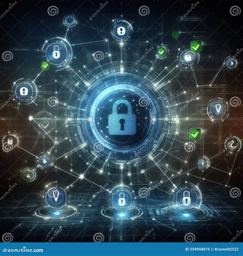 Network Security System Computer Network Internet Safety Stock Illustration Illustration Of
