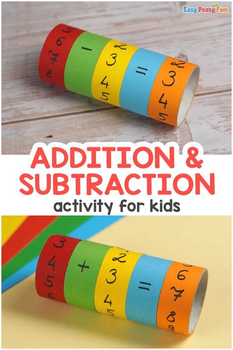 Addition And Subtraction Activity With A Toilet Paper Roll Subtraction Activities Subtraction