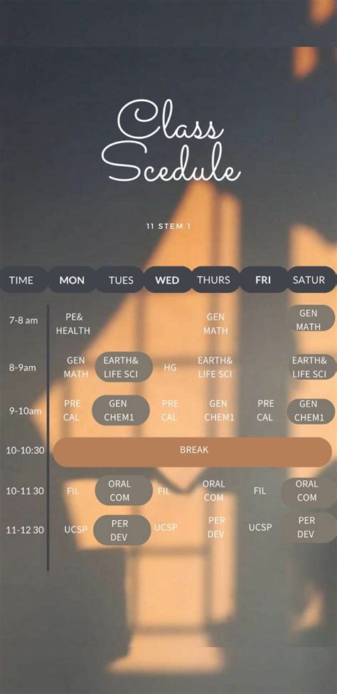 Class Scedule Idea Class Math Oral