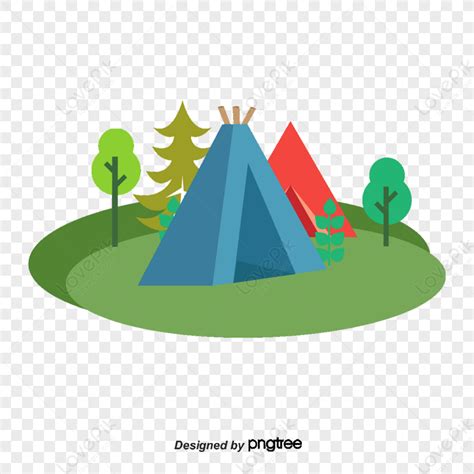 만화 야외 텐트 일러스트 원정 장비 휴양 Png 일러스트 무료 다운로드 Lovepik