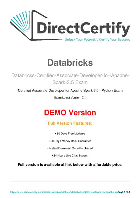 Databricks Certified Associate Developer For Apache Spark 35 Exam