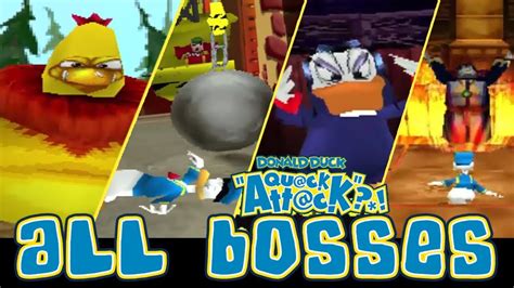 Donald Duck Goin Quackers All Bosses Boss Fights Ps1 Youtube