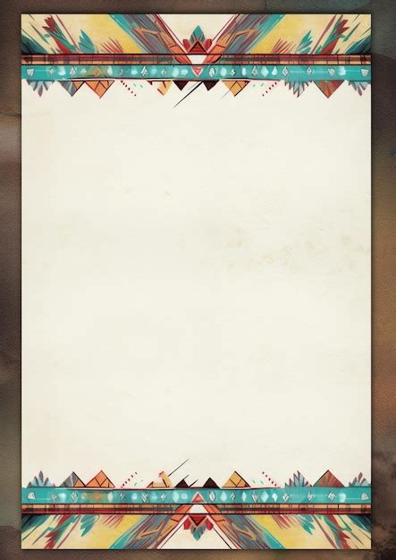 Native American Paper Border