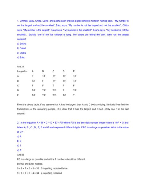 tcs latest pattern questions with solutions 10 pdf mathematical