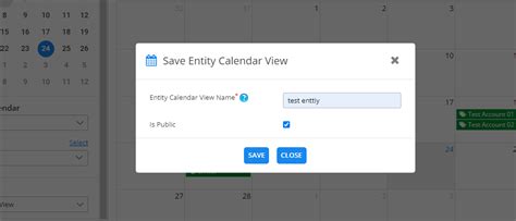 How To Save Calendar View In Entity Calendar
