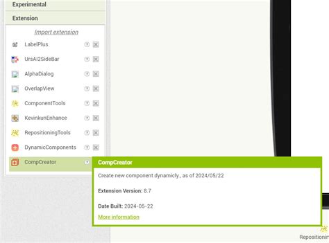 Compcreator Dynamiccomponents Compatibility Mit App Inventor Help Mit App Inventor Community
