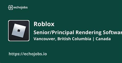 Roblox Is Hiring Senior Principal Rendering Software Engineer Game Engine Usd 233k 283k