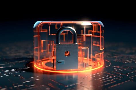 Premium AI Image Lock With Circuit Pattern Concept Of Data Security Cybersecurity Cyber