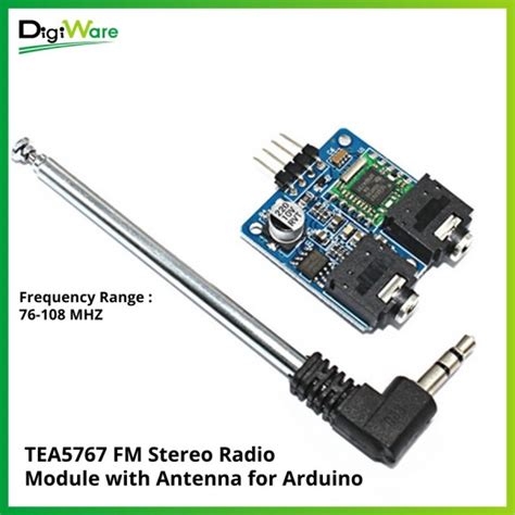 Tea5767 Fm Stereo Radio Module With Antenna For Arduino Digiware Store