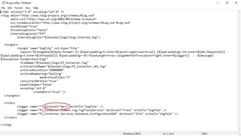 How To Change The Connector Log Level