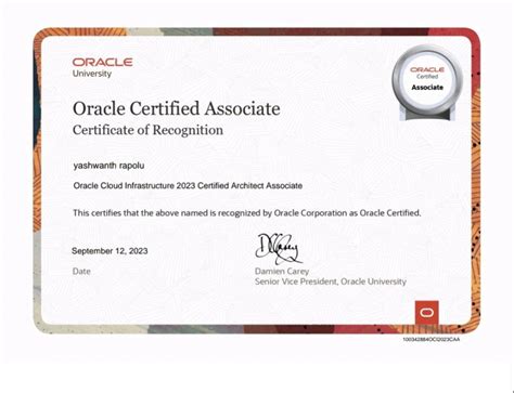Yashwanth Rapolu On Linkedin Oracle Oracleuniversity