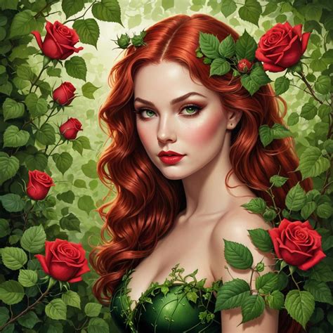 Poison Ivy Cosplay With Ivy And Roses