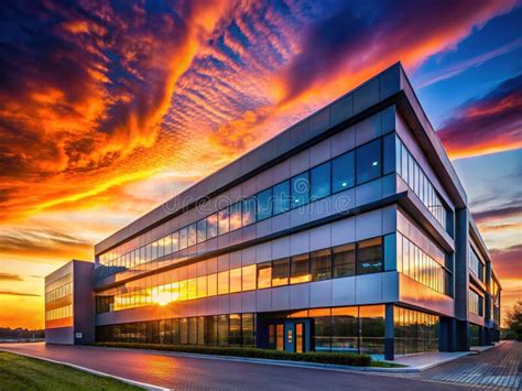 Striking Silhouette Of Asml Building In Veldhoven Netherlands A Symbol