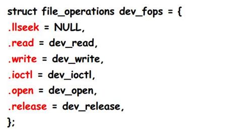 Linux字符设备驱动模型之操作函数集字符设备对应的一系列操作函数可以采用什么来表示 Csdn博客