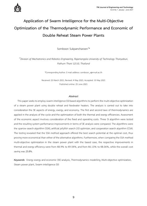 pdf application of swarm intelligence for the multi objective