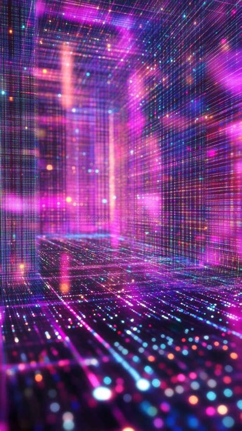 Abstract Digital Data Connection Pattern With Vivid Colors Stock Illustration Illustration Of