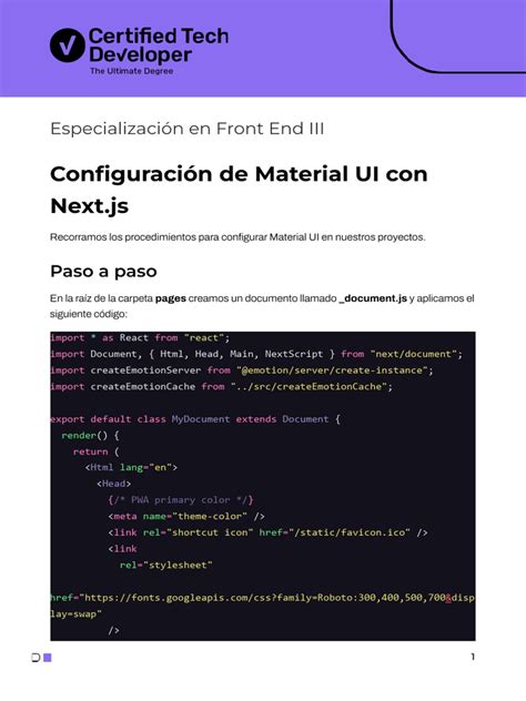 34 Configuración De Material Ui Con Next Js Pdf