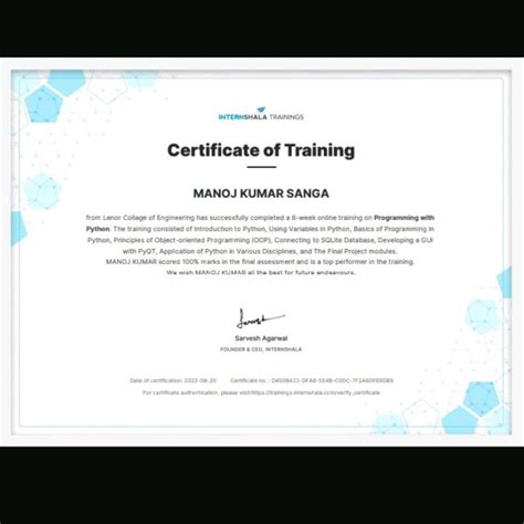 Manoj Kumar Sanga On Linkedin Internshala