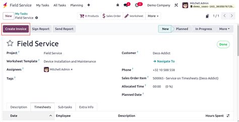 Field Service In Odoo 17 Odoo V17 Enterprise Edition Book