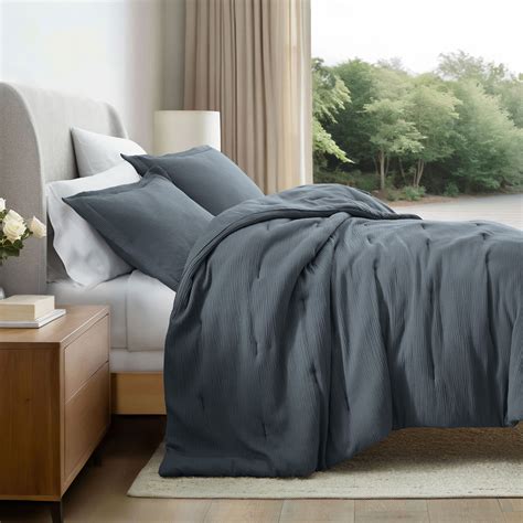 Noble Linens 3 Piece Cloud Gauze Textured All Season Down Alternative